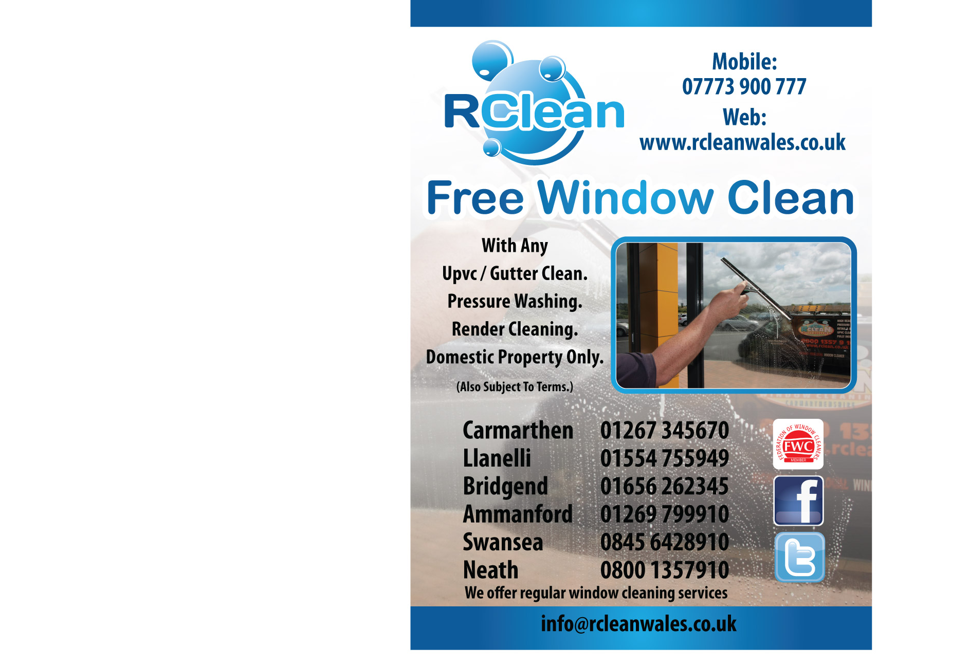 Flyers Arrived RCleanWales Window Cleaners